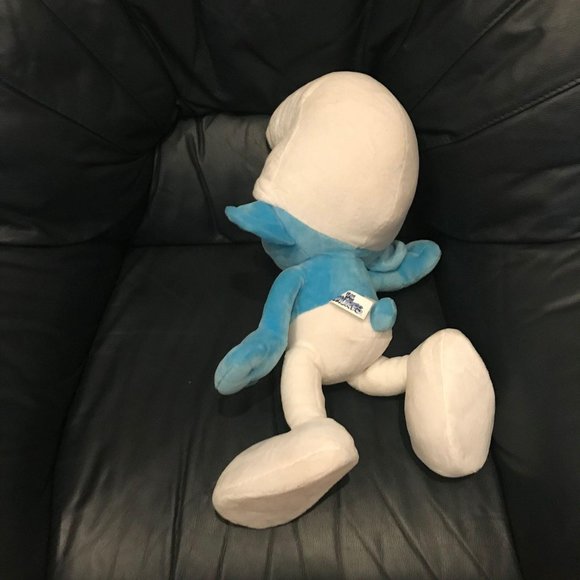 Toys | Large Smurfs Clumsy Smurf Blue White Soft Plush | Poshmark